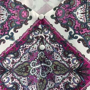 LOFT | Tops | Loft Geo Pattern Button Front Strappy Cami Tank Top Size ...